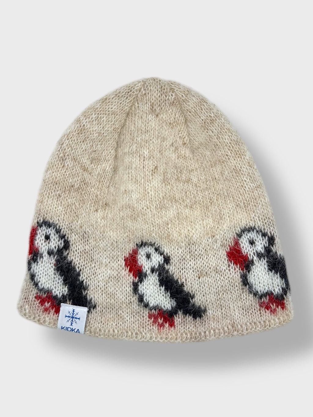 Kidka Puffin Knit Hat Beige – Made in Iceland – Saga Store